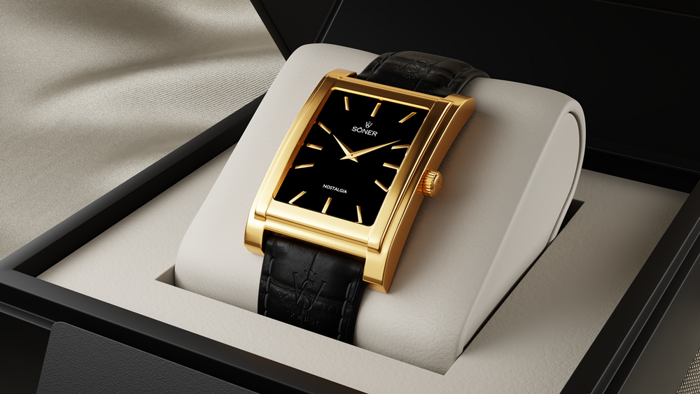 Rectangular Gold Watches for Men & Women | Elegant & Versatile Designs